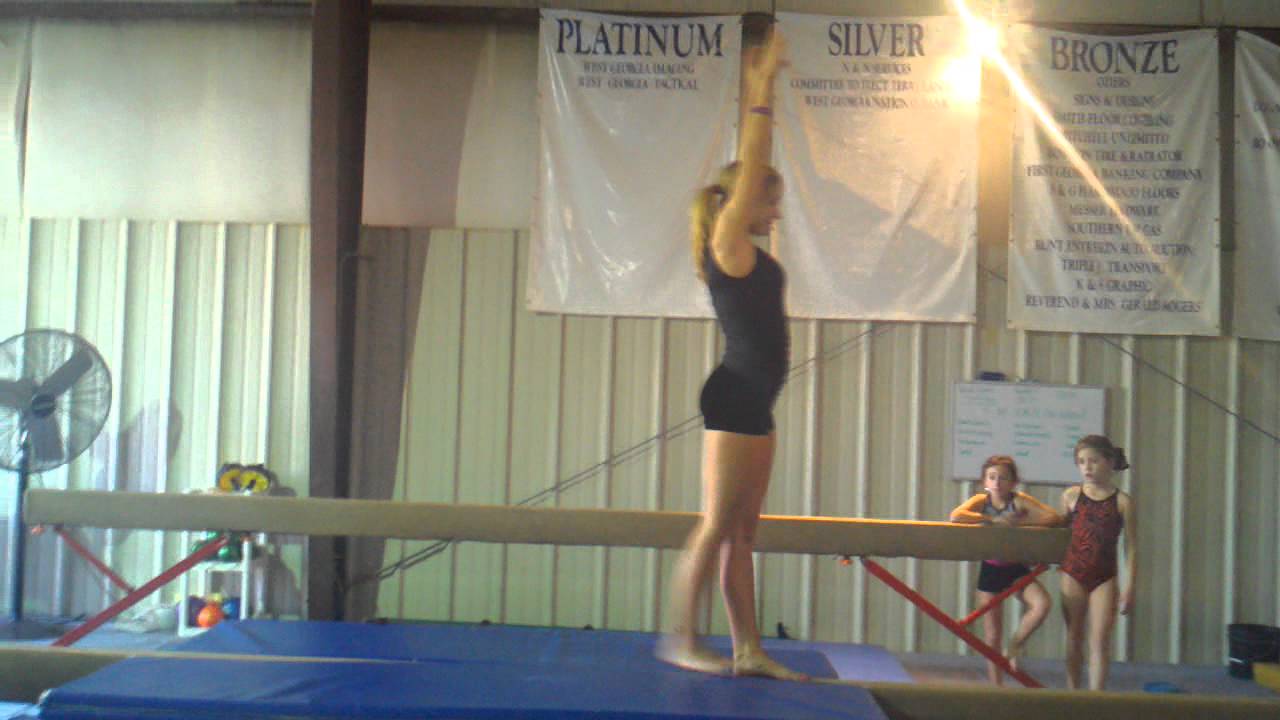 Back tuck on the beam:) - YouTube