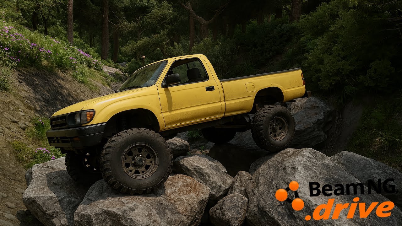 LIFTED CAMMED OUT V8 TOYOTA ROCK CRAWLER FLEXIN! - BeamNG.drive MP ...
