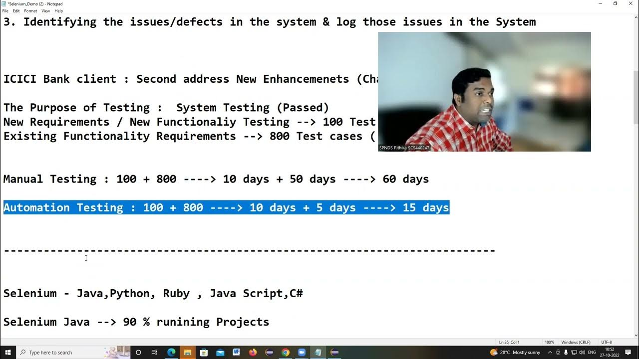Day1_Demo_Part2 Selenium Proxy Interview support Sudhakar +91-9294052778 - YouTube