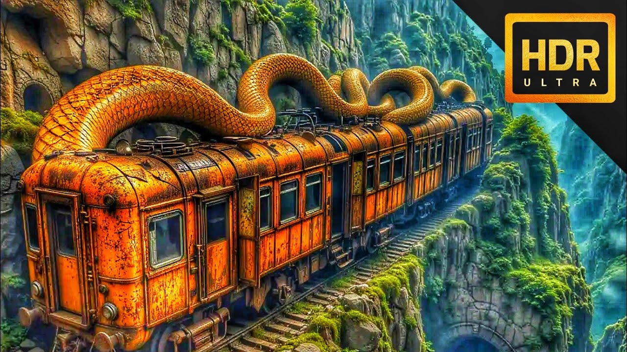 Abandoned Train with Giant Snake | Most Mysterious Railway Adventure! # ...