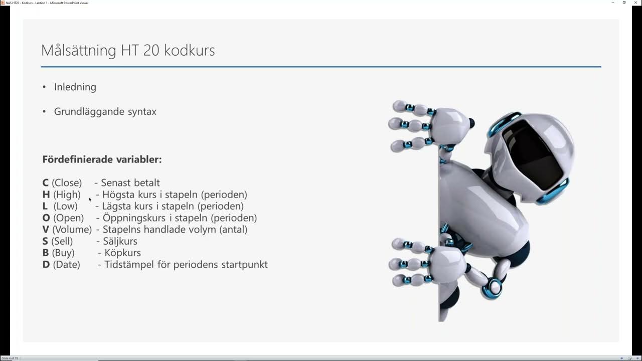 Nordic Autotrading Society HT20 kodkurs del 1 - YouTube