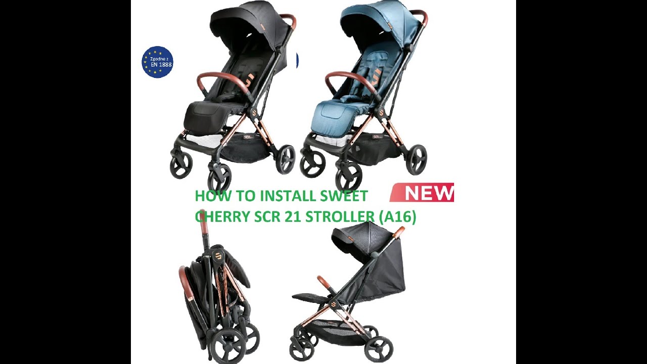How to install sweet cherry stroller | SCR21 | A16 | Cara pasang sweet ...