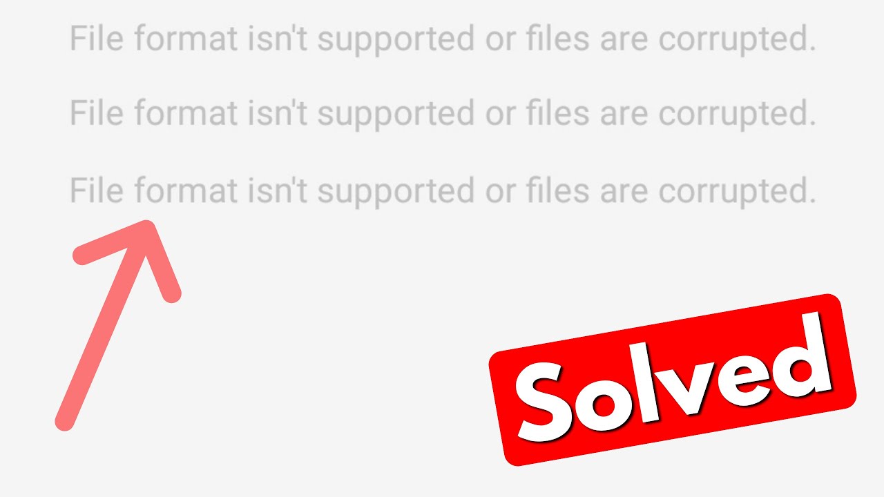 Fix file format isn't supported or files are corrupted in mi gallery ...