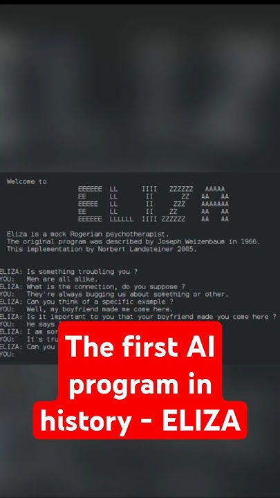 The first AI program in history - ELIZA #ai #eliza #chatbot #history #didyouknow - YouTube