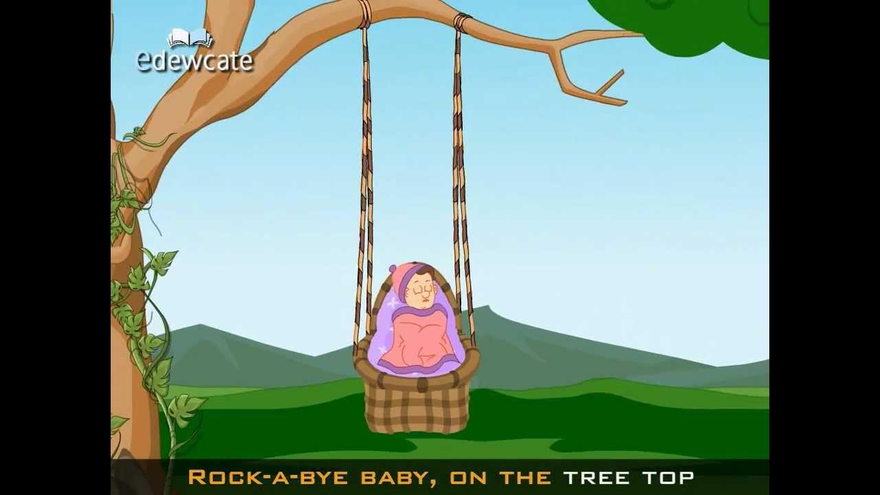 Edewcate english rhymes - Rock a bye baby lullaby rhyme for toddlers ...