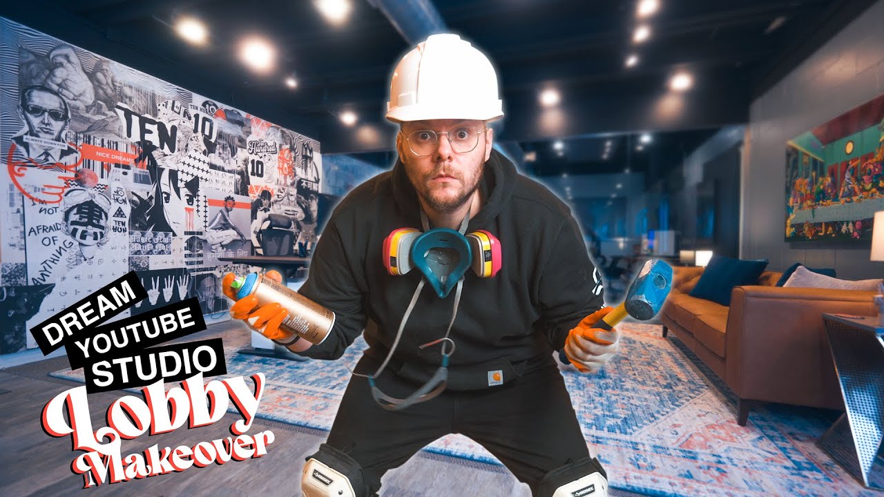 Building My DREAM YouTube Studio In a WAREHOUSE - [Lobby Makeover] E4 ...