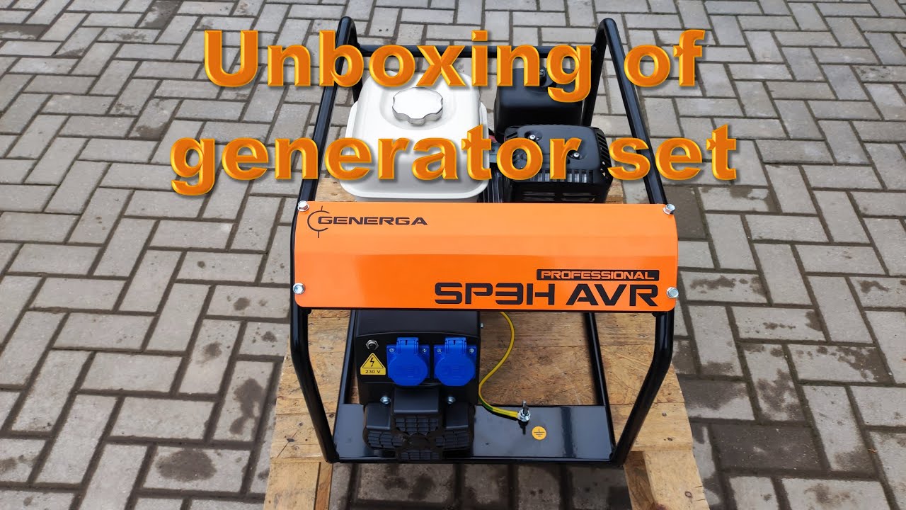 Unboxing of Generator set Generga SP3H AVR Profesional - YouTube