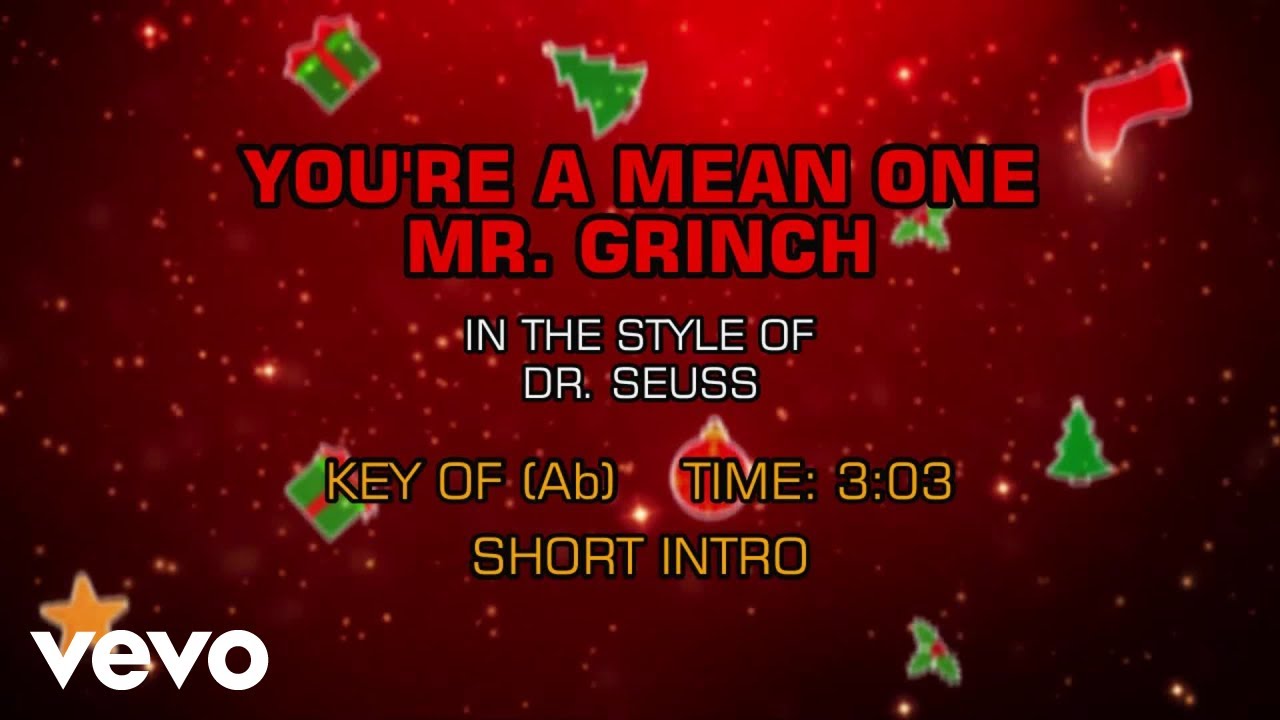 Various Artists - Christmas - You're A Mean One Mr. Grinch (Karaoke ...
