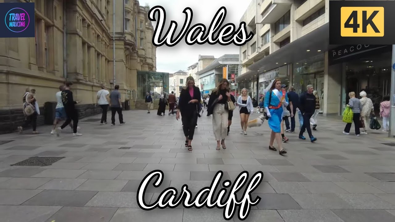 Cardiff City Centre Saturday Walking Tour 4K | Wales Urban Walk - YouTube