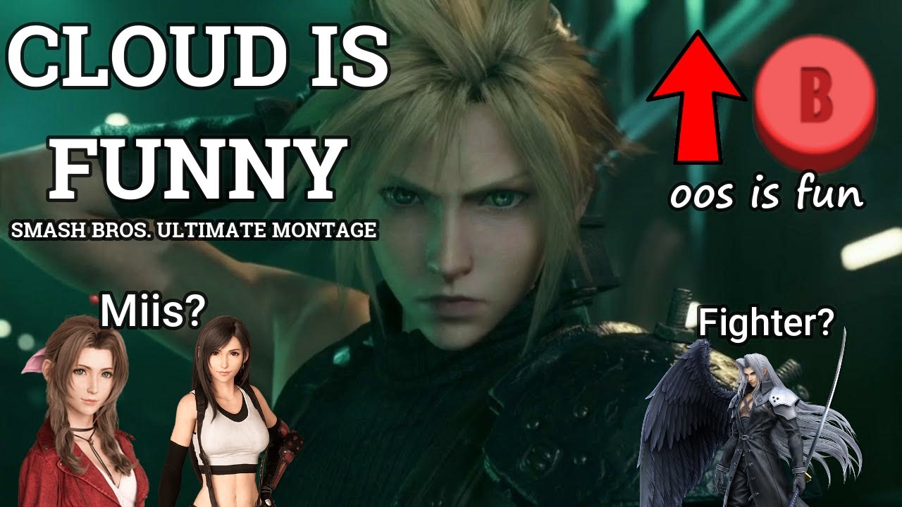 Cloud is Funny- Smash Bros. Ultimate Montage - YouTube