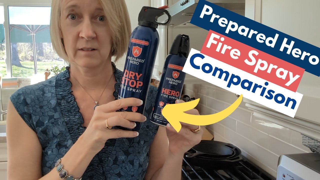 COMPARISON - Prepared Hero Fire Spray vs Dry Stop Fire Spray - YouTube