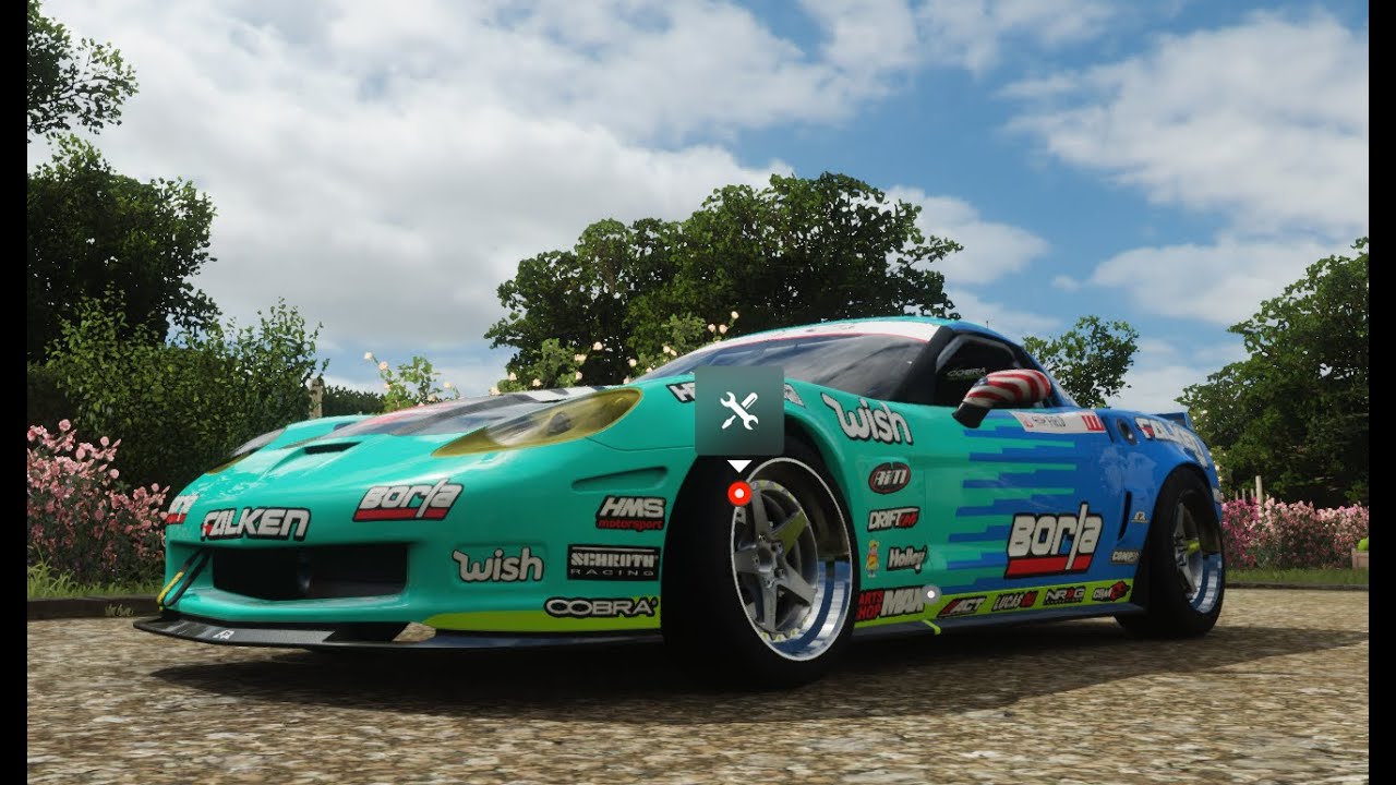 Corvette FD drift car drifting around forza horizon 4 - YouTube