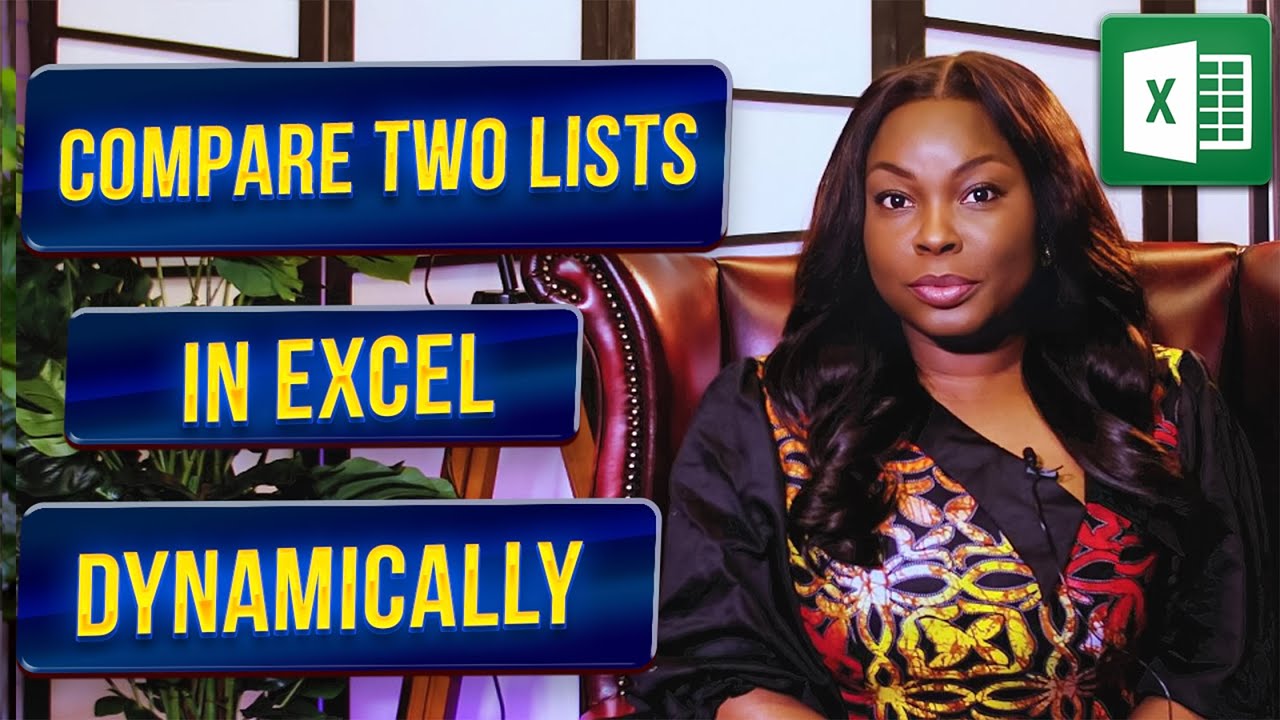 How To Compare Two Lists In Excel Dynamic Missing Rows Analysis With Filter And Countif Youtube