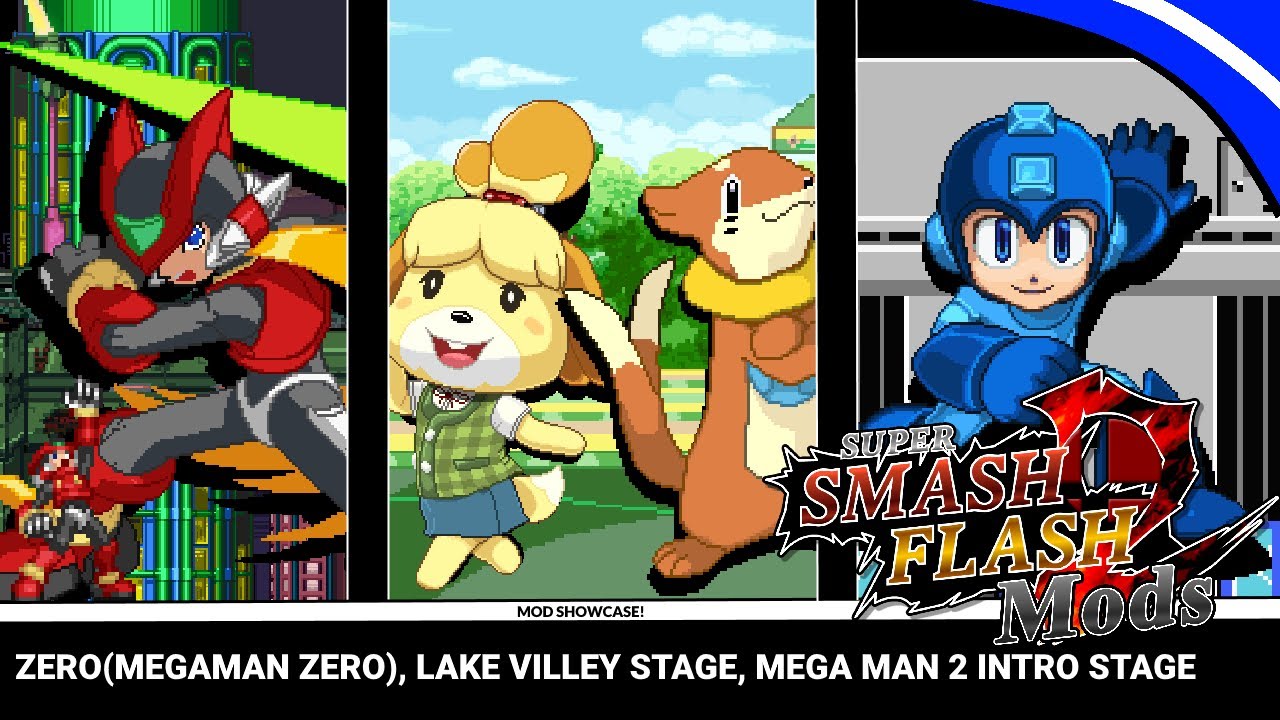 SSF2 Mods Showcase: Zero (MegaMan Zero), Lake Villey stage, Mega Man 2 ...