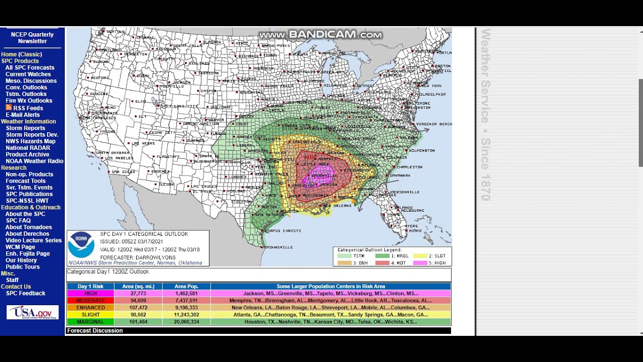 HIGH RISK: Outbreak of Significant Tornadoes Expected March 17, 2021 ...