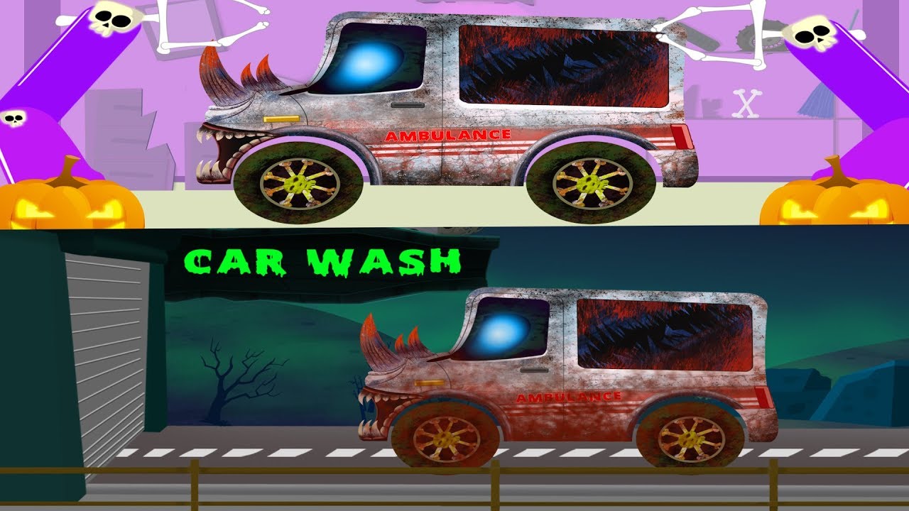Scary Ambulance | Car Garage | Car Wash | Emergency Vehicle for Kids ...