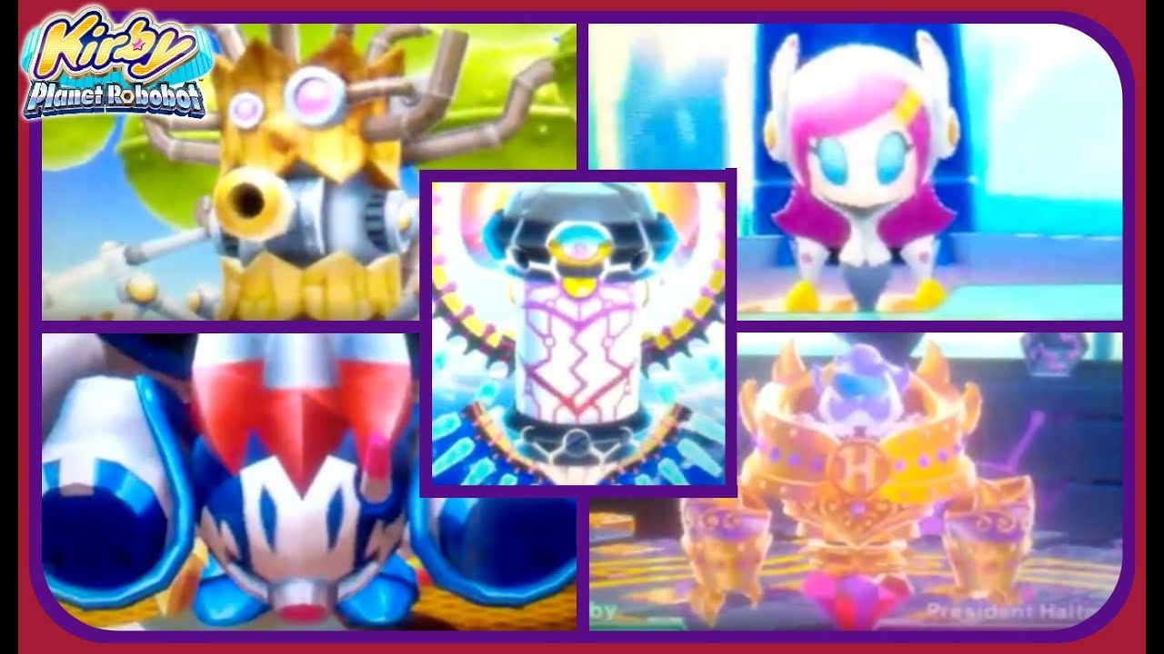 Kirby Planet Robobot: All Story Mode Boss Encounters (No Ability ...