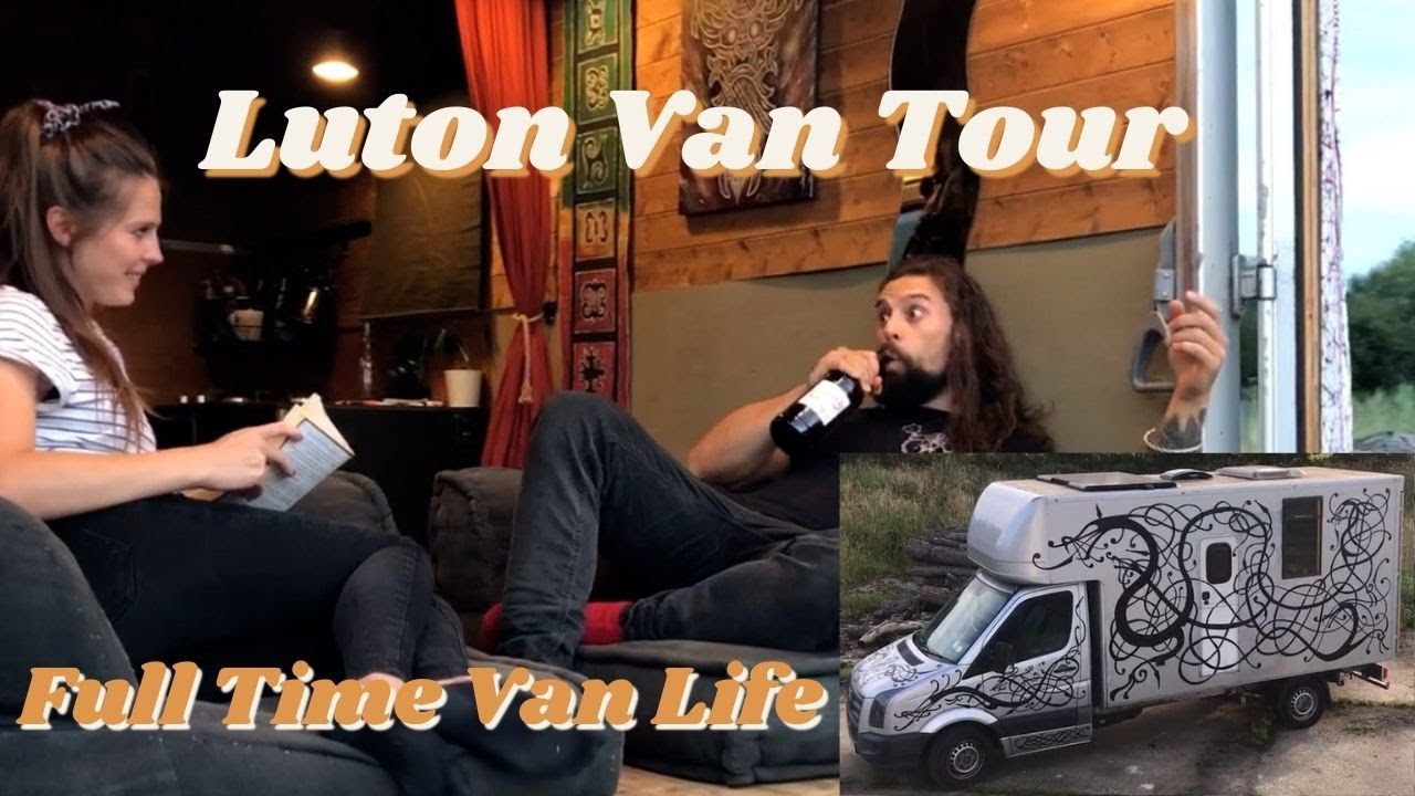 VAN TOUR - Full Time Van Life in Epic Luton With Drawbridge Bed! - YouTube