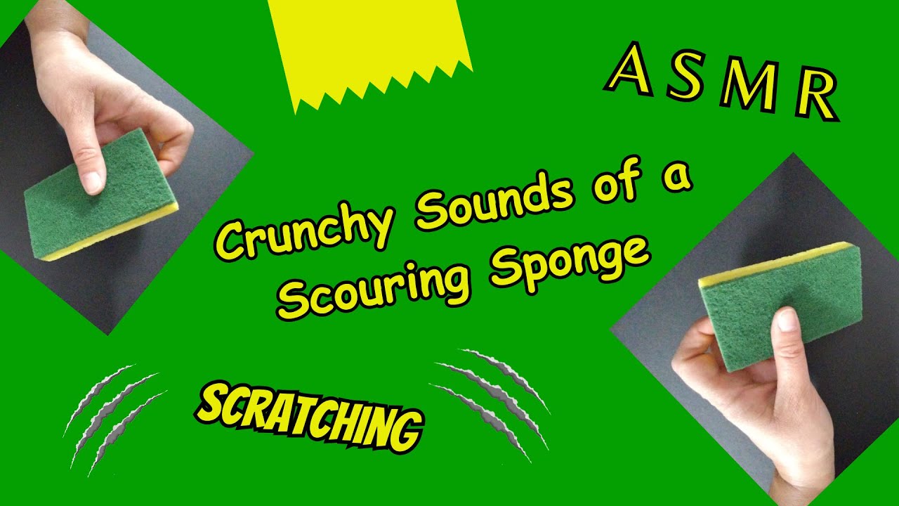 ASMR Scratching and Crunching a Scouring Sponge ~ No Talking | Stress ...