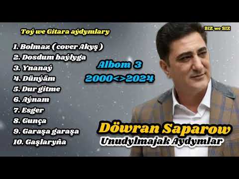 Döwran Saparow  Albom 3 / toy we Gitara aýdymlary  ( unudylmajak Aydymlar) 2000. 2024