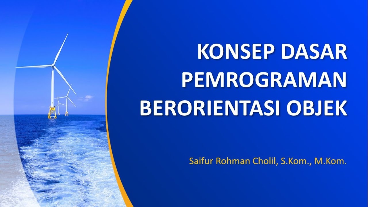 Konsep Dasar Pemrograman Berorientasi Objek Youtube