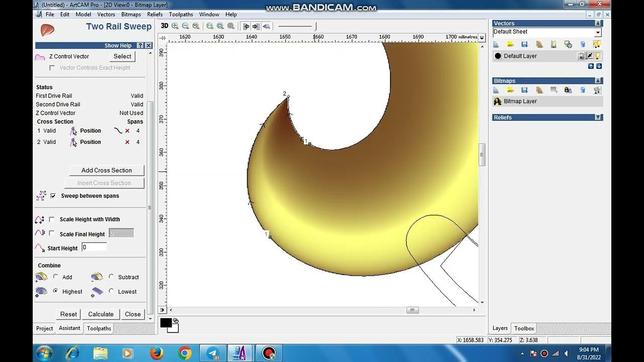 ARTCAM Tutorial Part 028 (VV) - YouTube