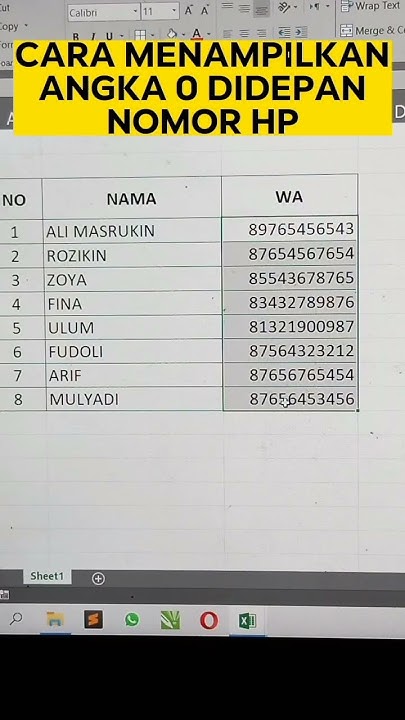 cara cepat menampilkan angka "0" di data excel #exceltutorial - YouTube