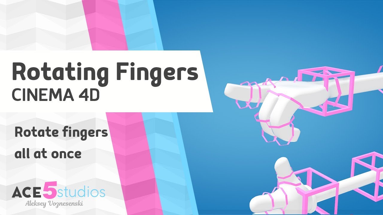 C4D rotate fingers together ( curl bend) - YouTube