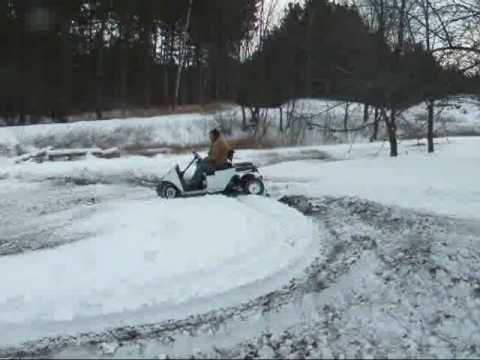 110 HP Golf Cart in Snow!! - YouTube