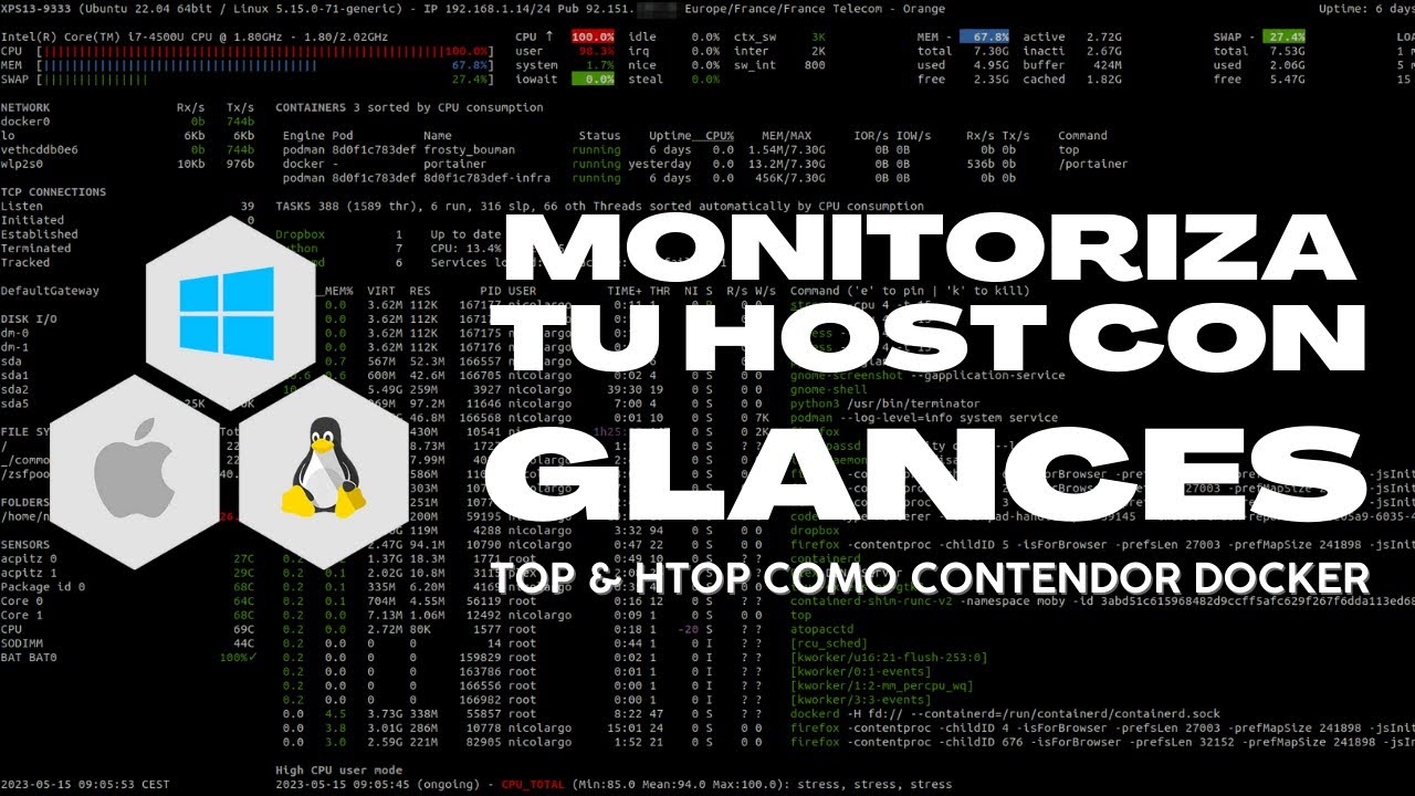Monitoriza tu Host con Glances en Docker | Deploy Glances on Docker 📶🐳 ...