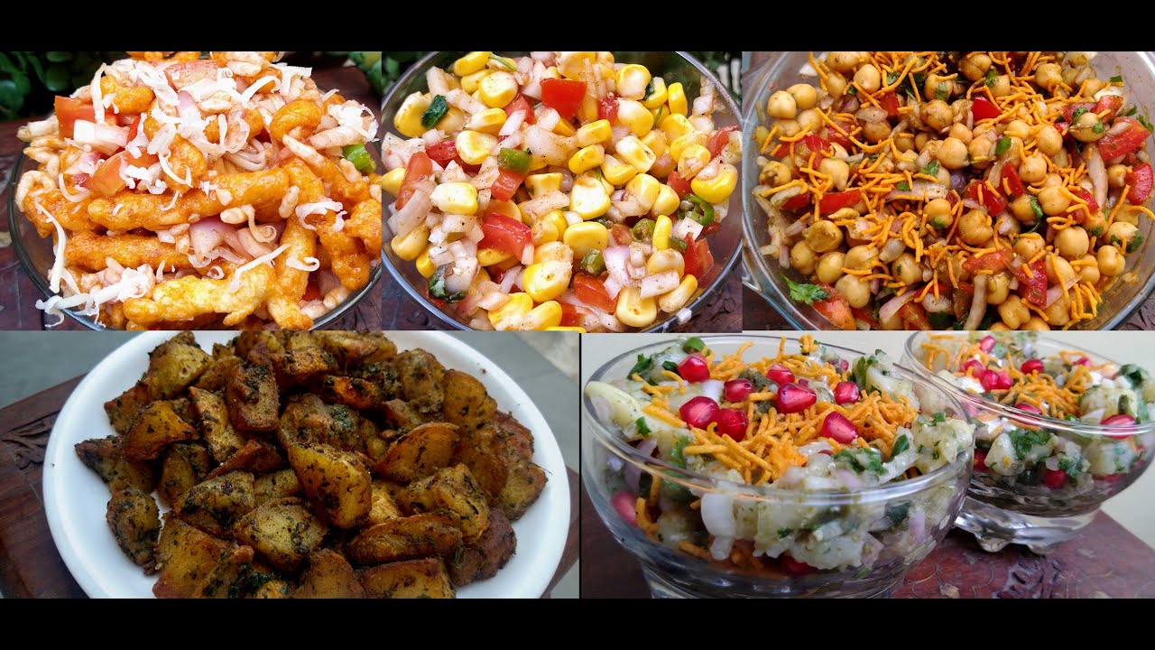 5 Easy Chaat Recipes | Chaat Recipe | Indian Street Food | Evening ...