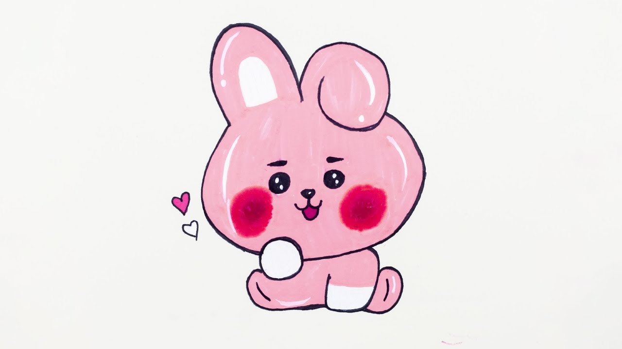 How to Draw BT21 Cooky | BTS Jungkook Character Drawing Tutorial #Ismat ...