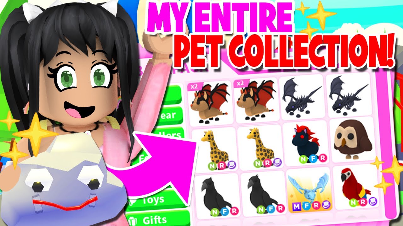 My *ENTIRE PET COLLECTION* Tour! 😲 ADOPT ME (roblox) - YouTube