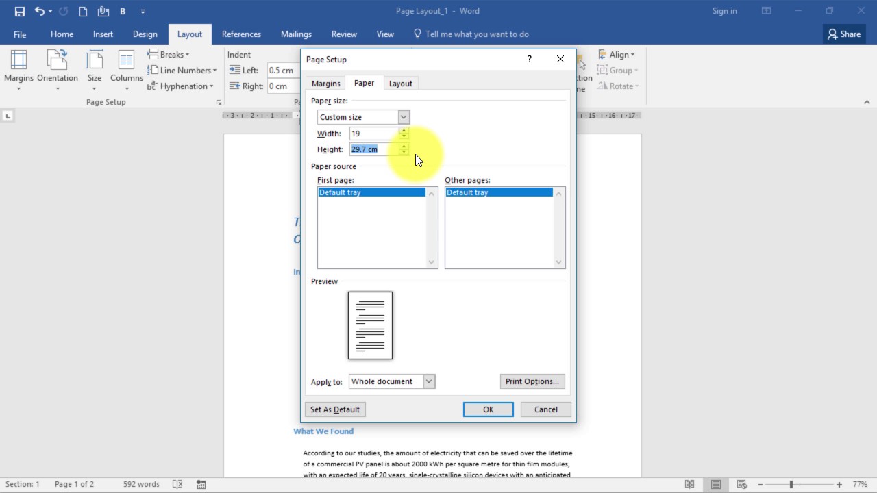 Setting Custom Paper Sizes YouTube Setting Custom Paper Sizes YouTube