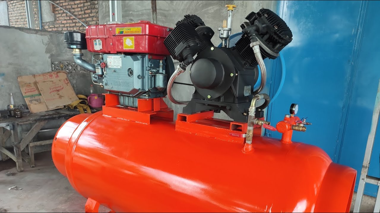 Kompresor Besar Tekanan Tinggi 15HP Atlas Copco Dengan Tabung 1000 ...