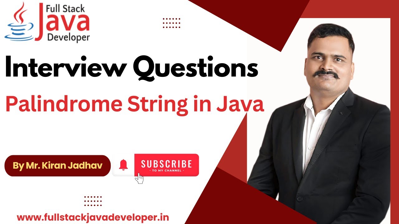 Palindrome String in Java | Learn with Mr. Kiran Jadhav - YouTube