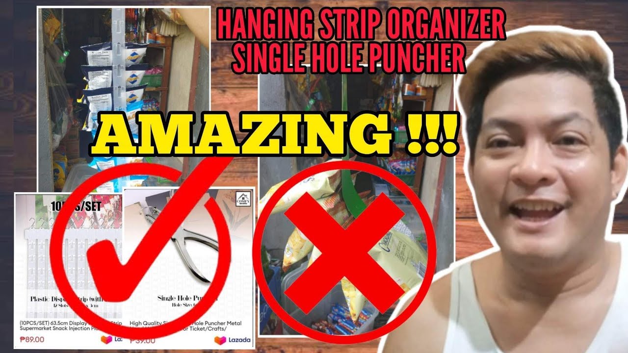 HANGING STRIP ORGANIZER REVIEW AND DEMO (PAANO MAG ORGANIZE NG TINDAHAN ...