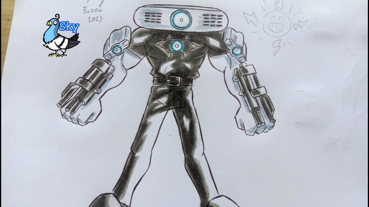 สอนวาด ไททันโปรเจคเตอร์แมน : How to Draw ProjectorMan - Skibidi Toilet ...