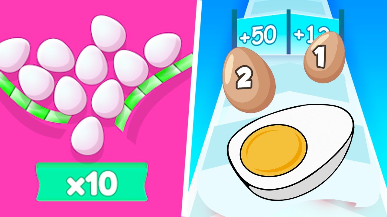 ⭐Relaxing & Satisfying Mobile Game Eggs & Chickens Cut Rope - Gameplay ...