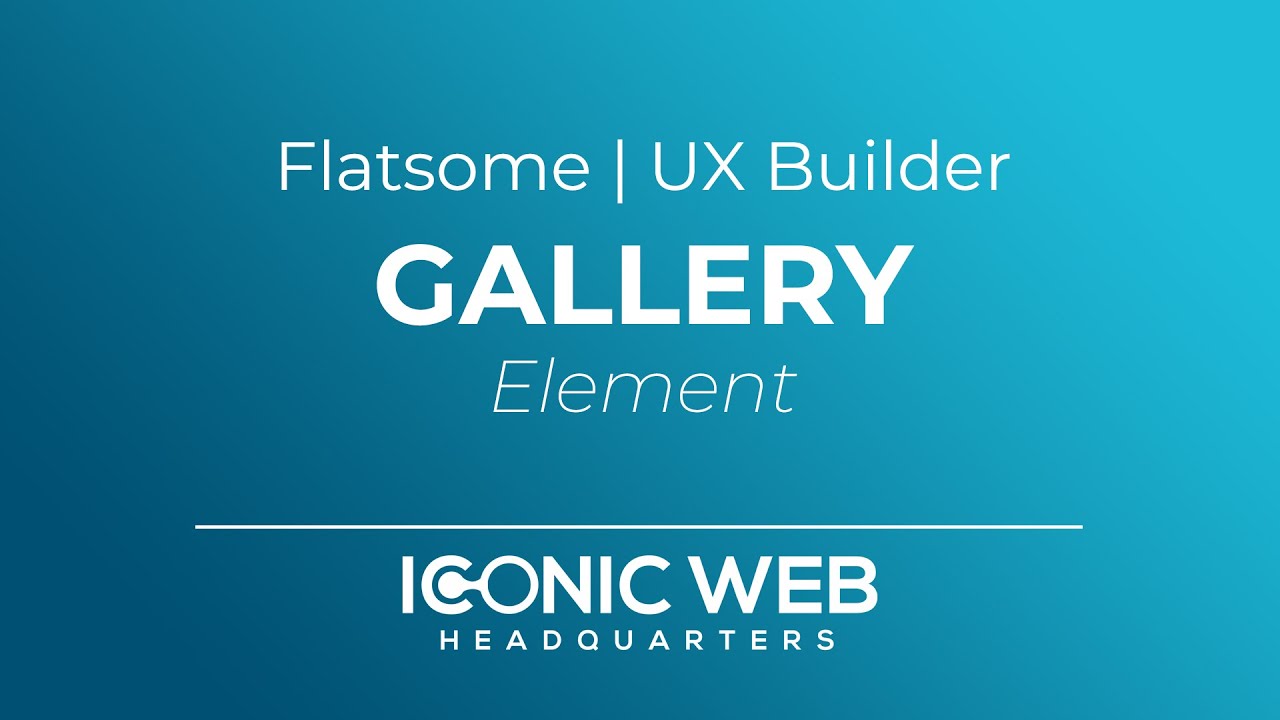 How to Set Up the Gallery Element in the Flatsome UX Builder - YouTube