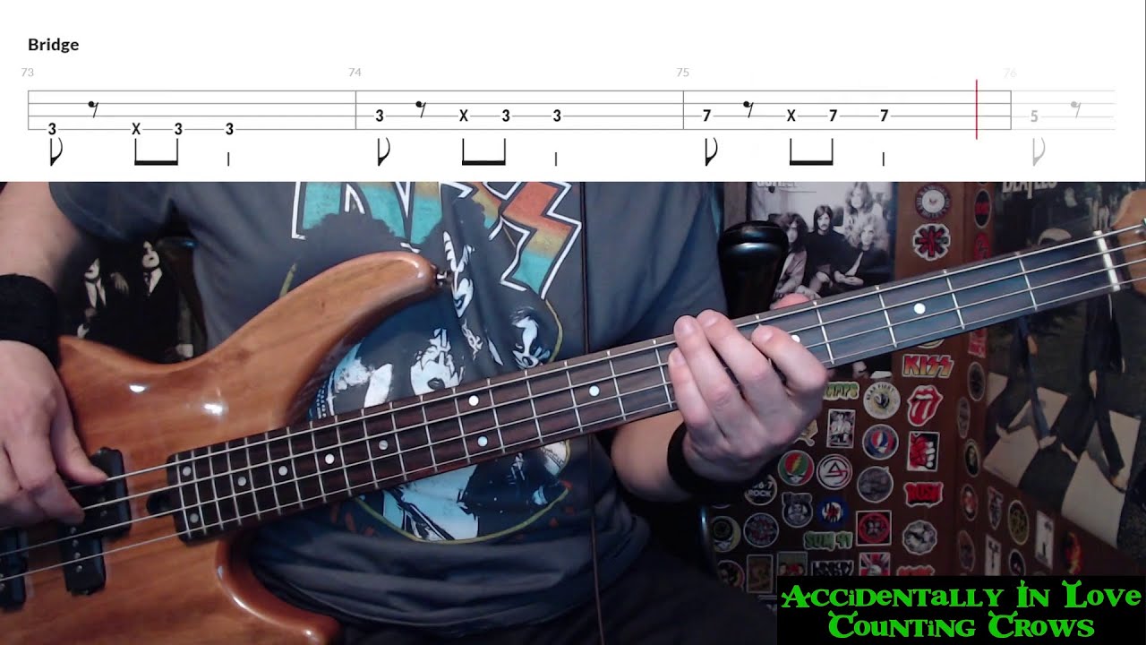 Accidentally In Love by Counting Crows - Bass Cover with Tabs Play ...