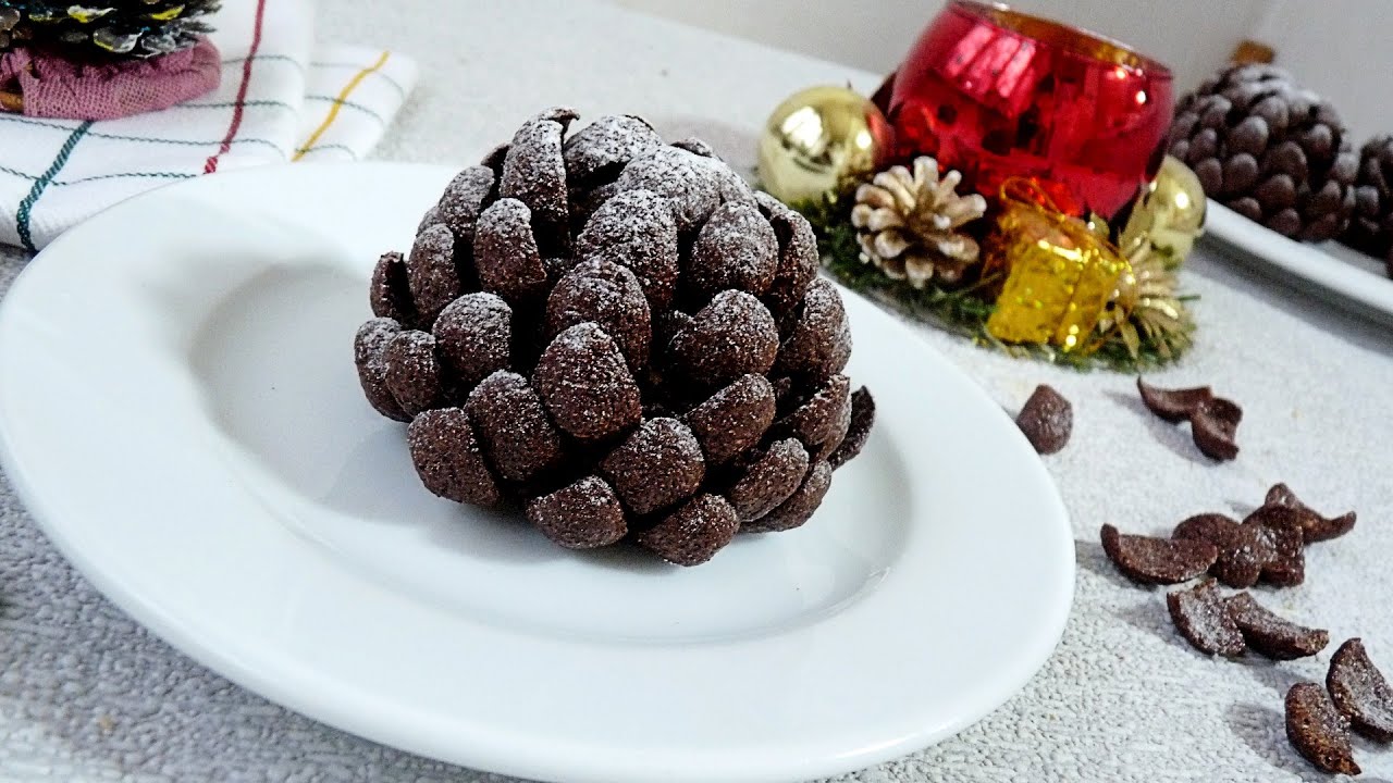 Christmas Treats: Chocolate Pine Cones / No-Bake Recipe - YouTube