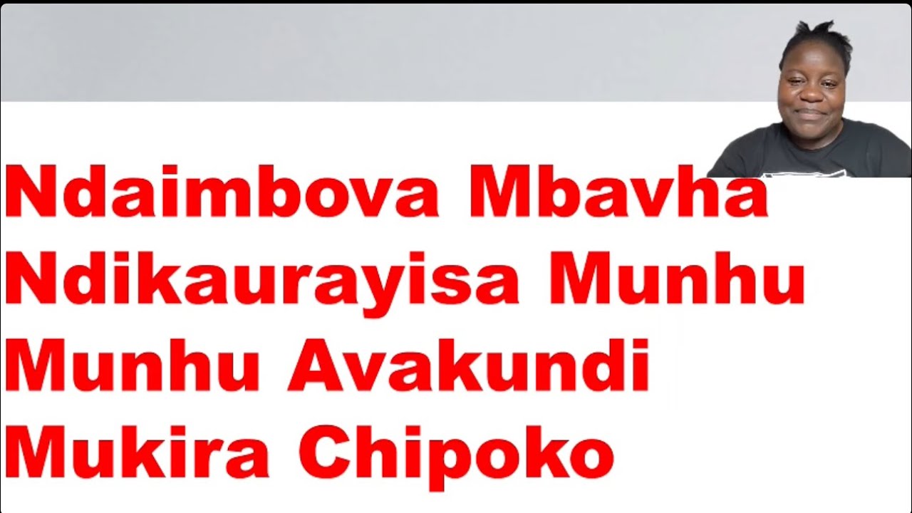 Ndaimbova Mbavha Ndikaurayisa Munhu Wacho Avakundi Mukira Chipoko - YouTube