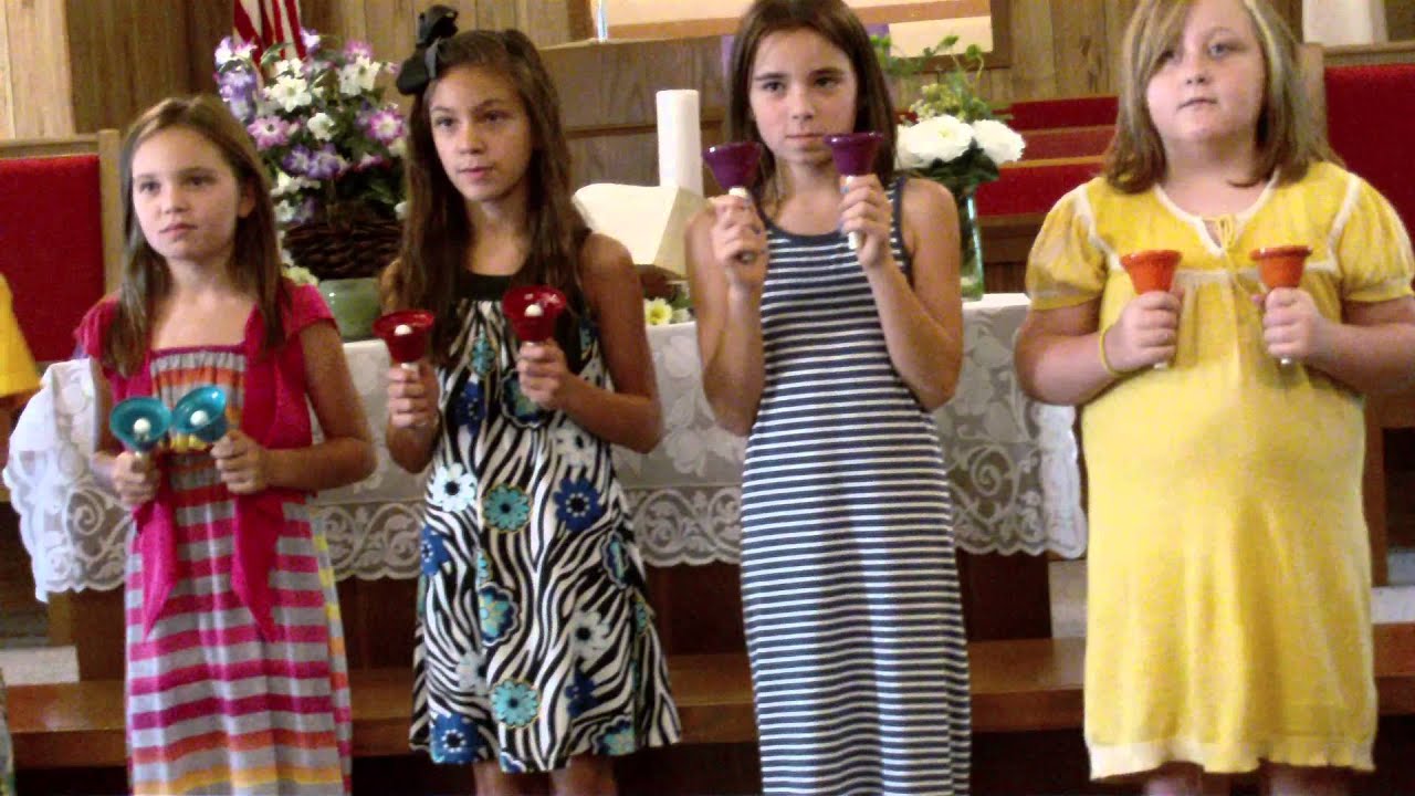 Kids at Church playing the bells. 8-16-15 1 - YouTube