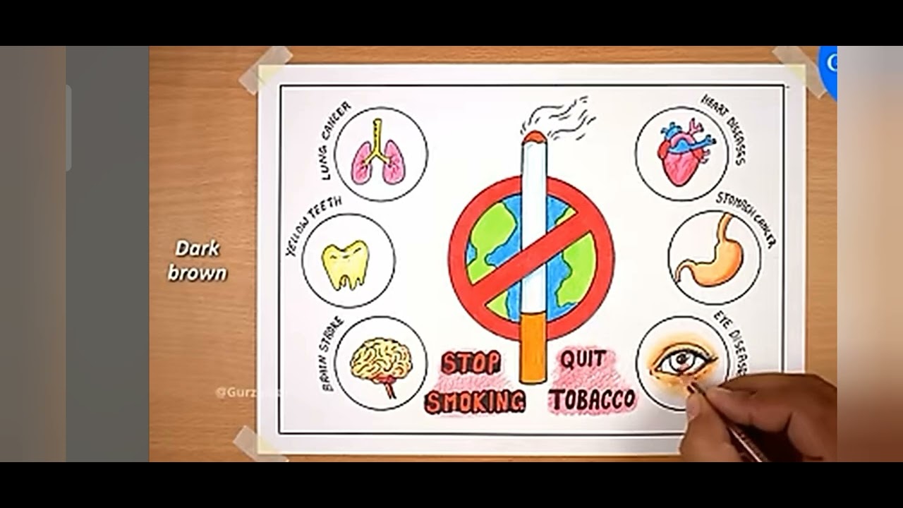 stop smoking drawing second part - YouTube