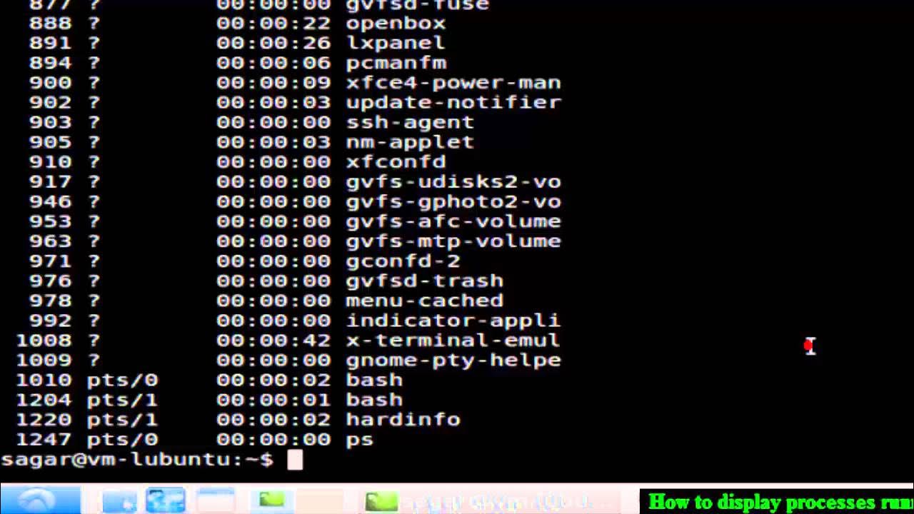 How to display processes running for specific user in Linux Shell terminal - YouTube