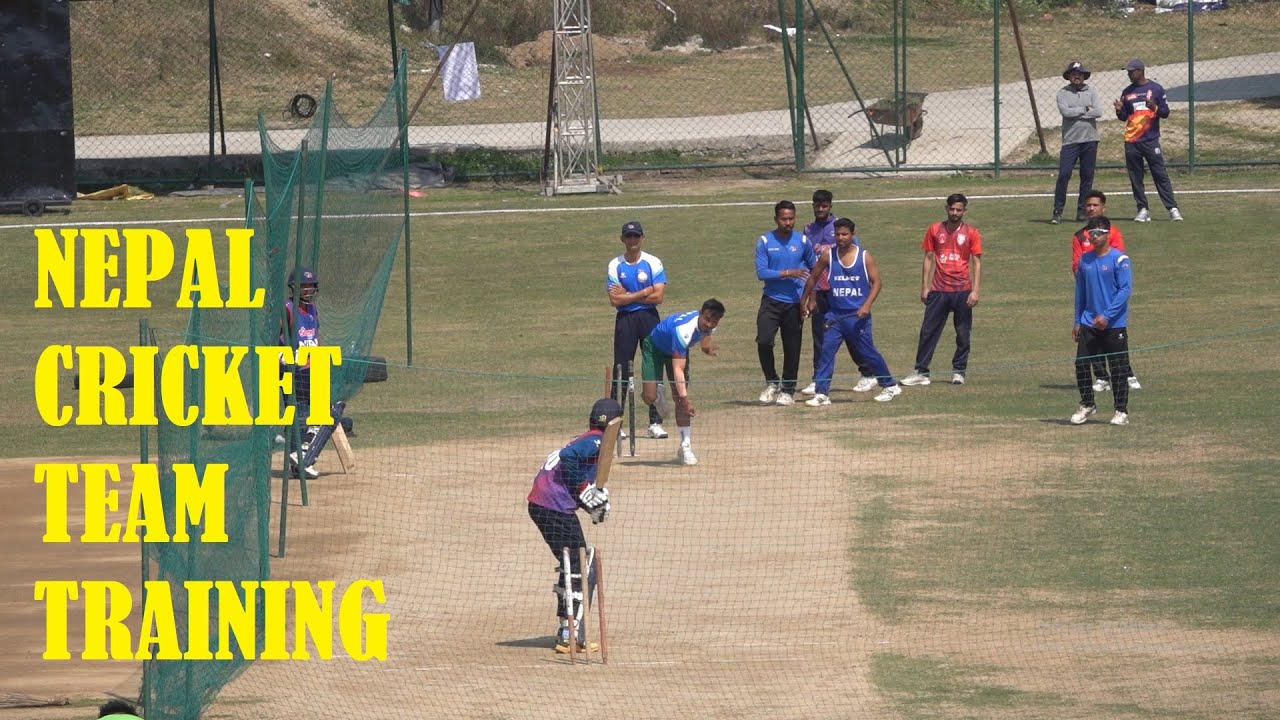 Nepal Cricket Team Training for T20 World Cup | Anil Kumar Sah hitting ...