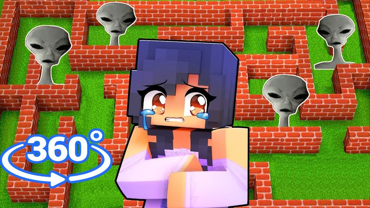 APHMAU SURVIVE In TALKING ALIEN MAZE - Minecraft 360° - YouTube