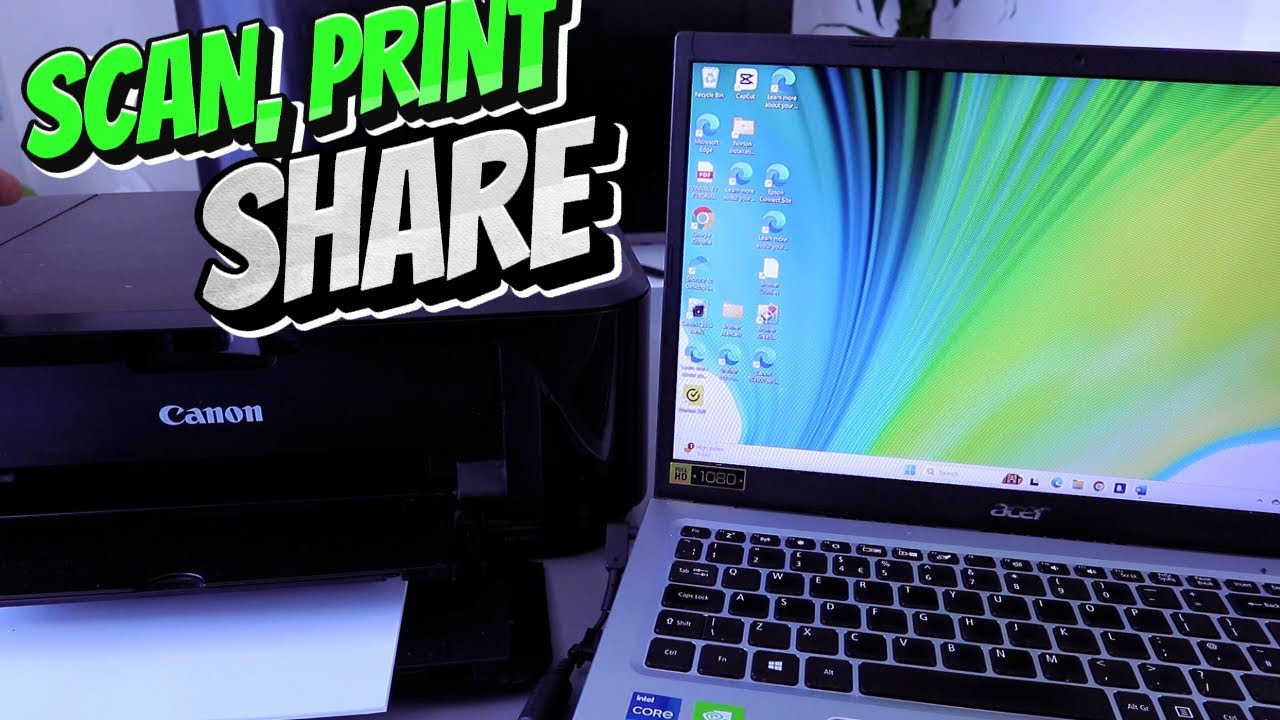 How To Scan To Computer Using Canon PIXMA MG3600 PRINTER, PRINT, Save ...