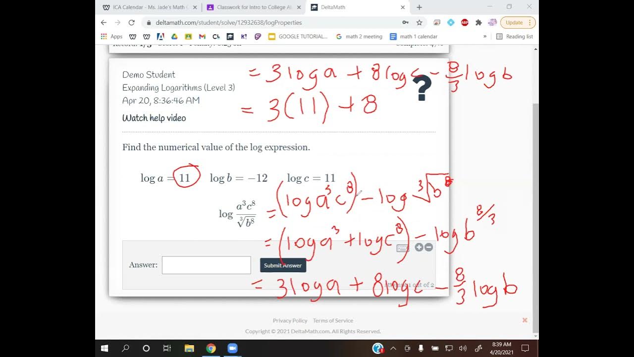Expanding Logarithms Level 3 - YouTube